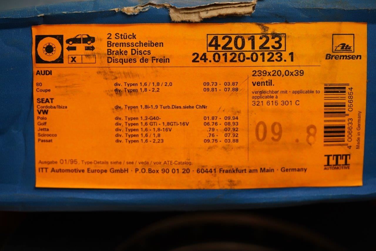 VW NOS. 321 615 301 C Brake Disc Set