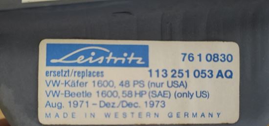 VW NOS. 113 251 053 AQ Leistritz Exhaust/Muffler